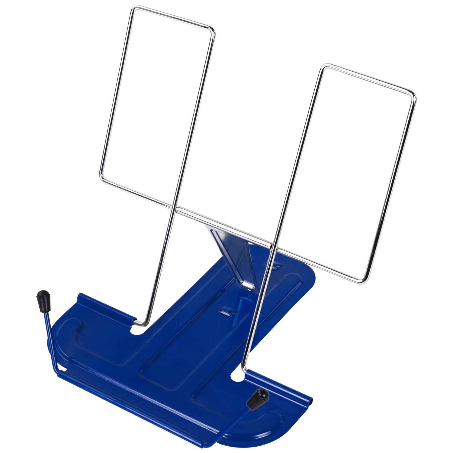 Подставка для книг и учебников BRAUBERG LINE, металлическая, синяя, европодвес, 237966, 2шт.