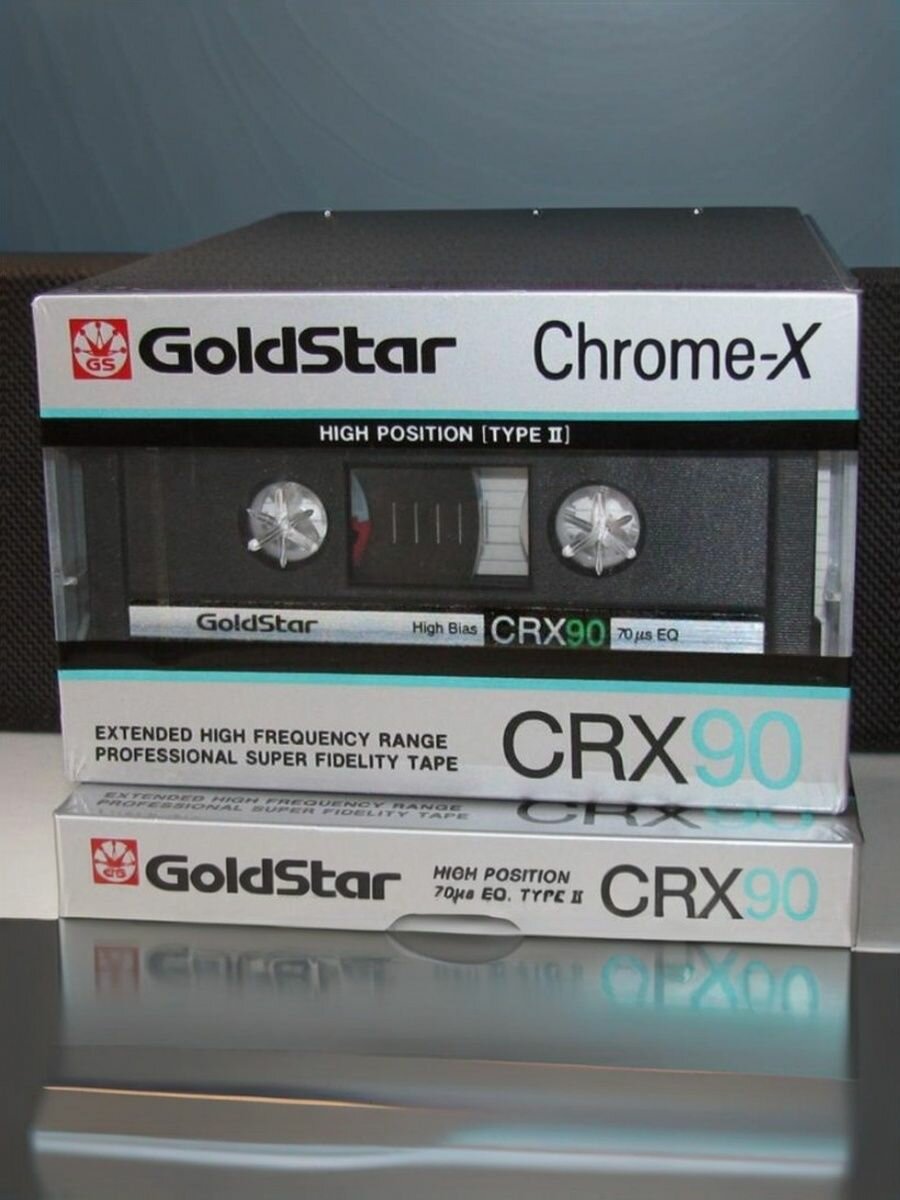 Аудиокассета GoldStar Chrome-X 90 (1 шт, 90мин)