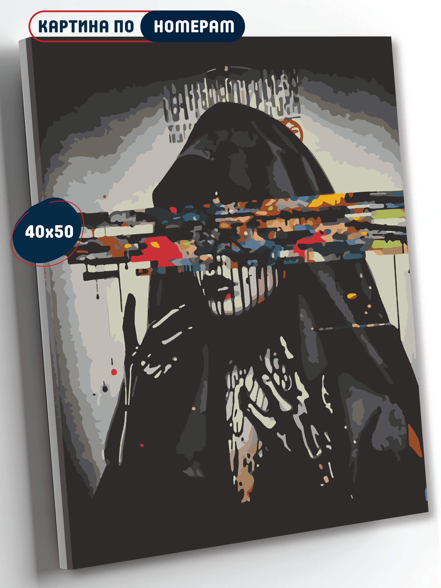 Картина по номерам "Арт монахиня", Холст на подрамнике 40х50, набор для рисования