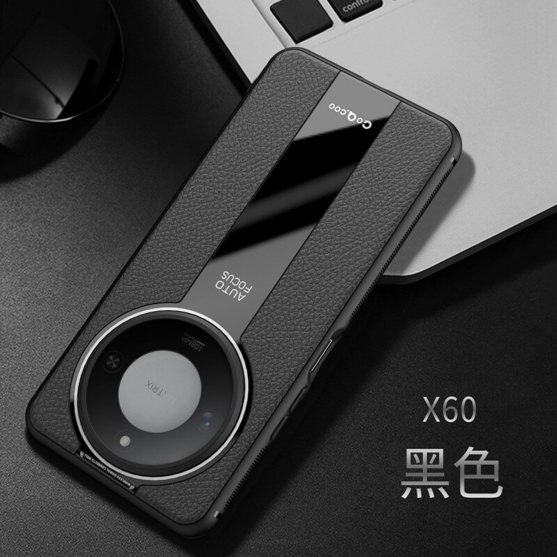 Чехол для Honor X9C Smart / Хонор Икс9С Смарт, soft touch, чехол-кардиомонитор, искусственная кожа, поликарбонат (PC), защита камеры, ударопрочный, усиленные углы, Honor, Honor X9C Smart, black,