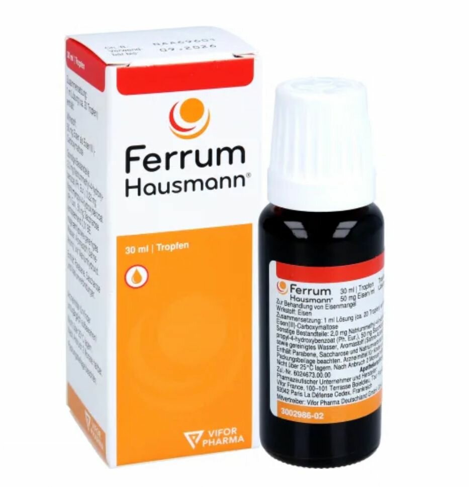 Железо в каплях FERRUM HAUSMANN 30 мл