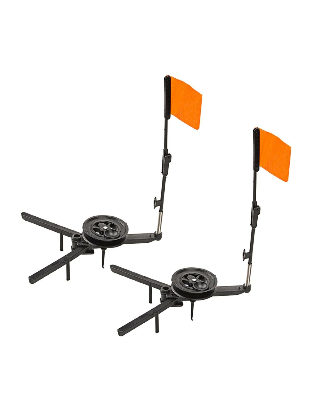 2 флага для зимней рыбалки подледной рыбалки черный складной треугольник Дяоюйтай