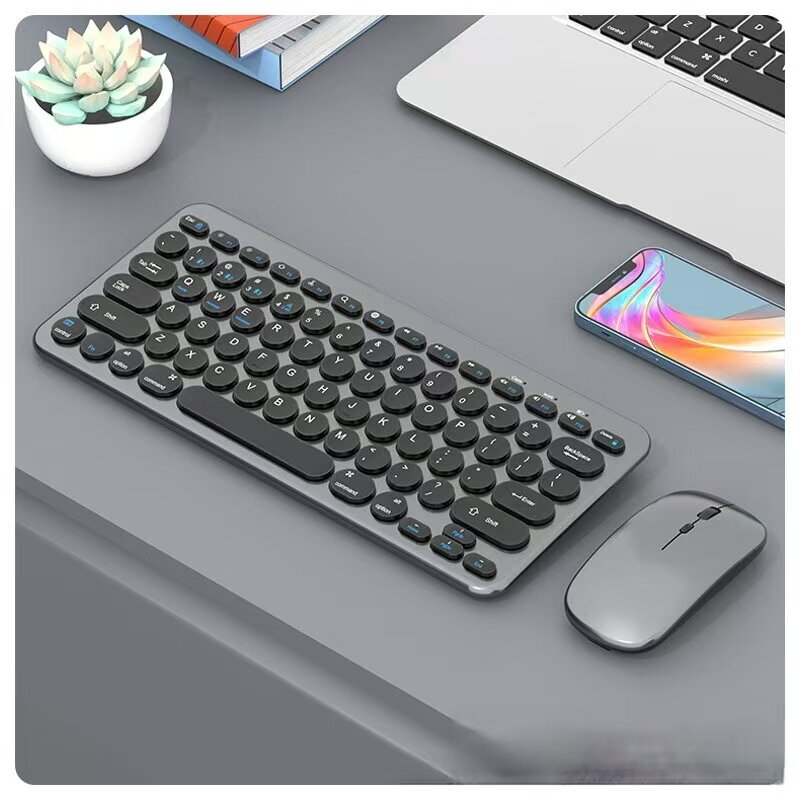 Keychron клавиатура беспроводная тонкая тихая B1 Pro, полноразмерная, серебристо-черный