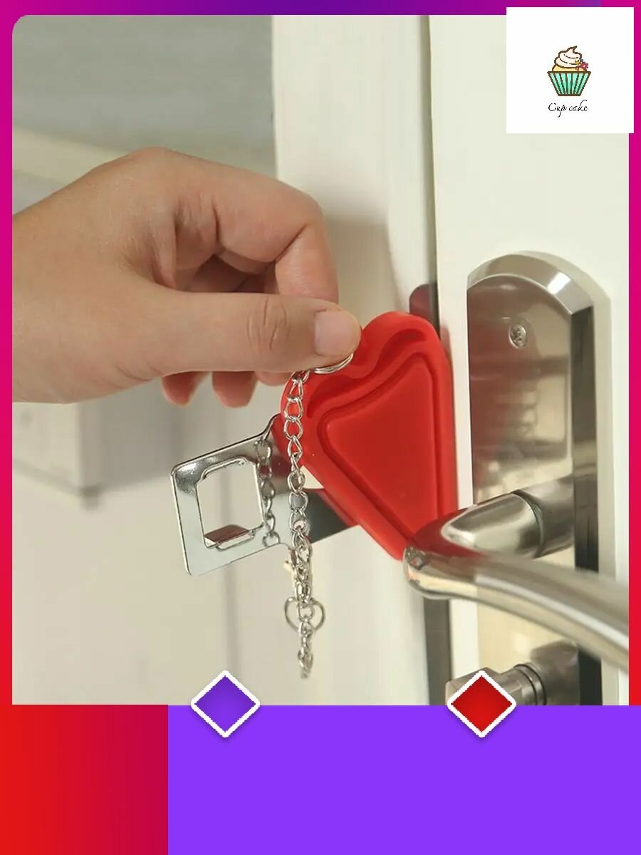 Замок портативный на дверь, блокиратор дверей, защита от детей