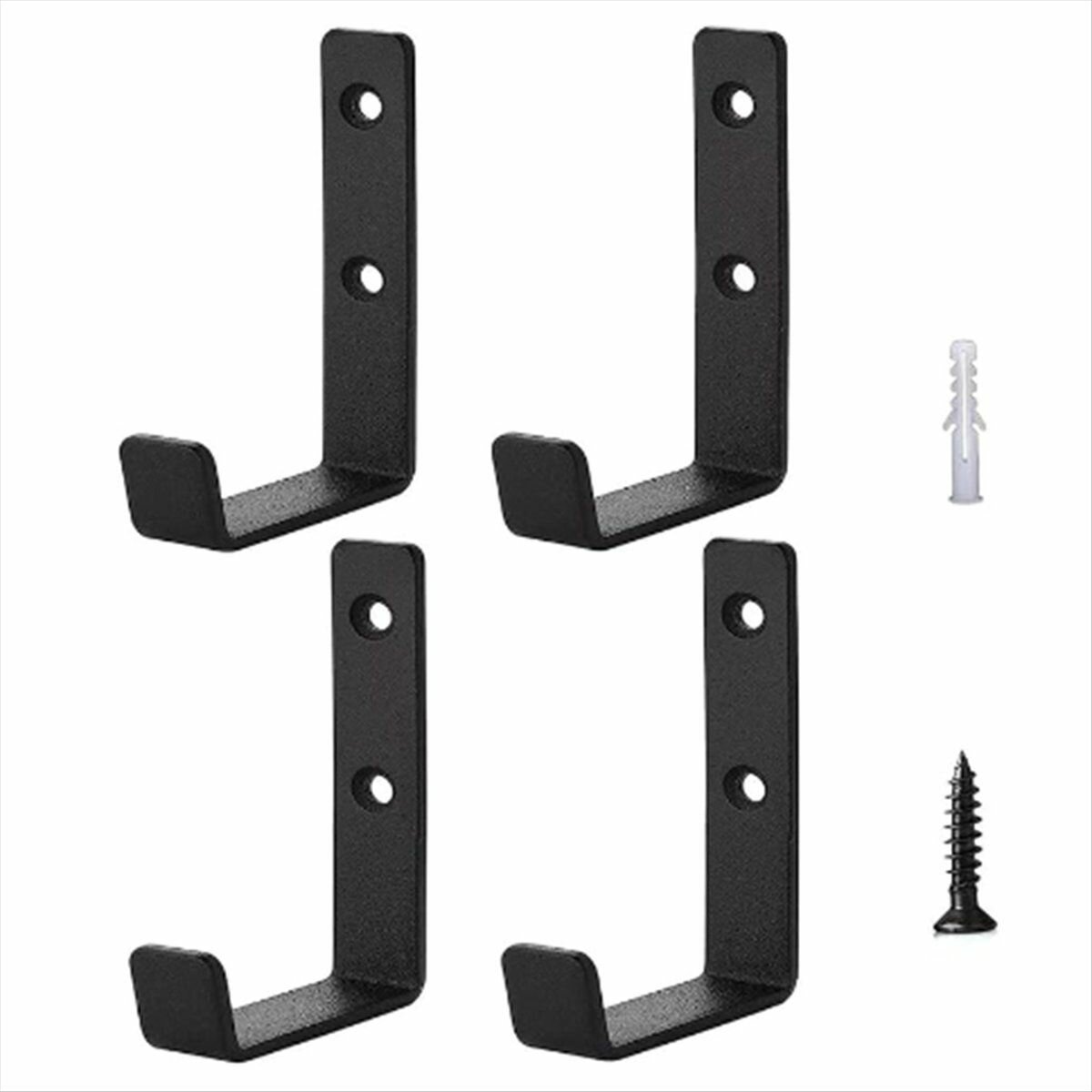 Набор из 4 прочных J-образных крючков для гаража