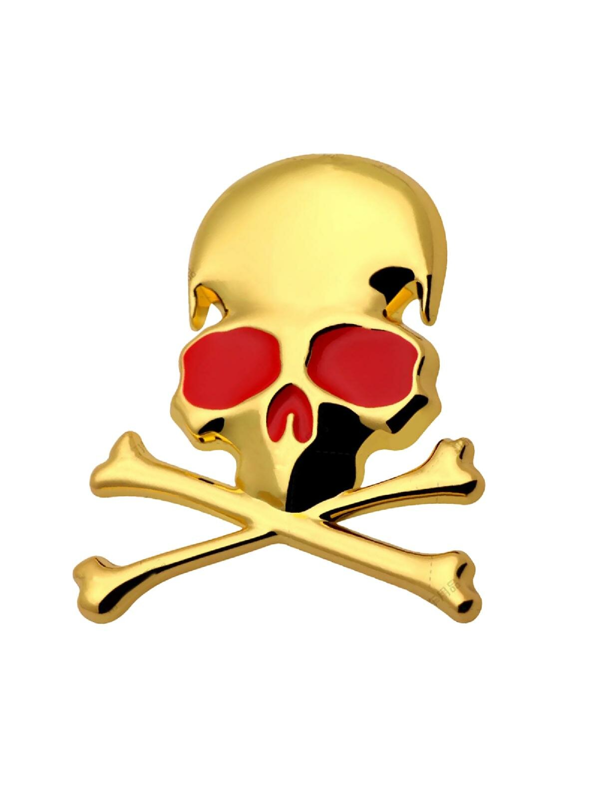 Металлические эмблемы с 3D черепом, стильный череп и скрещенные кости для улучшения стиля автомобиля