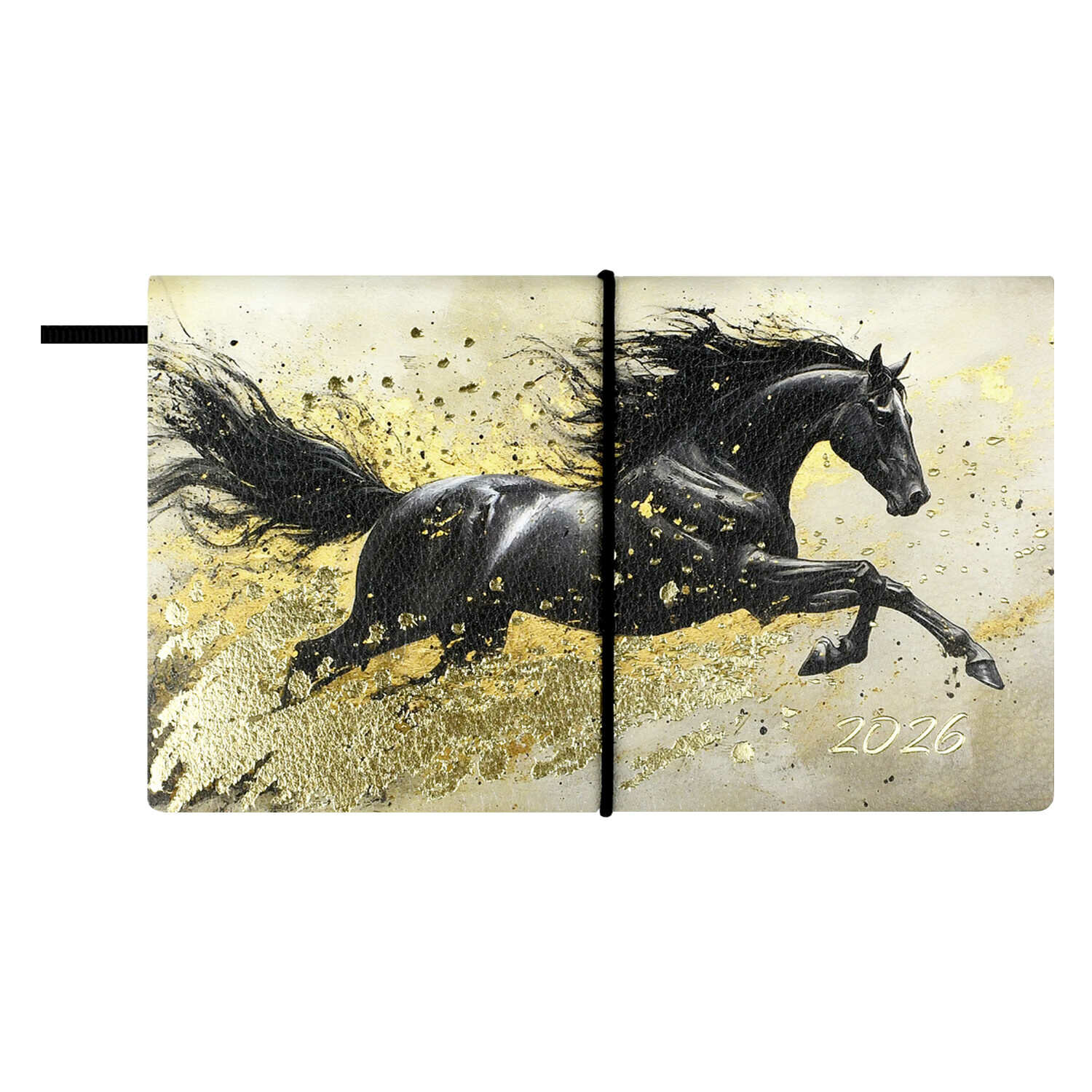 Еженедельник датированный 2026 ESCALADA, размер 175х105 мм, 64 л, мягкий переплёт, искусственная кожа "Наппа", лошадь