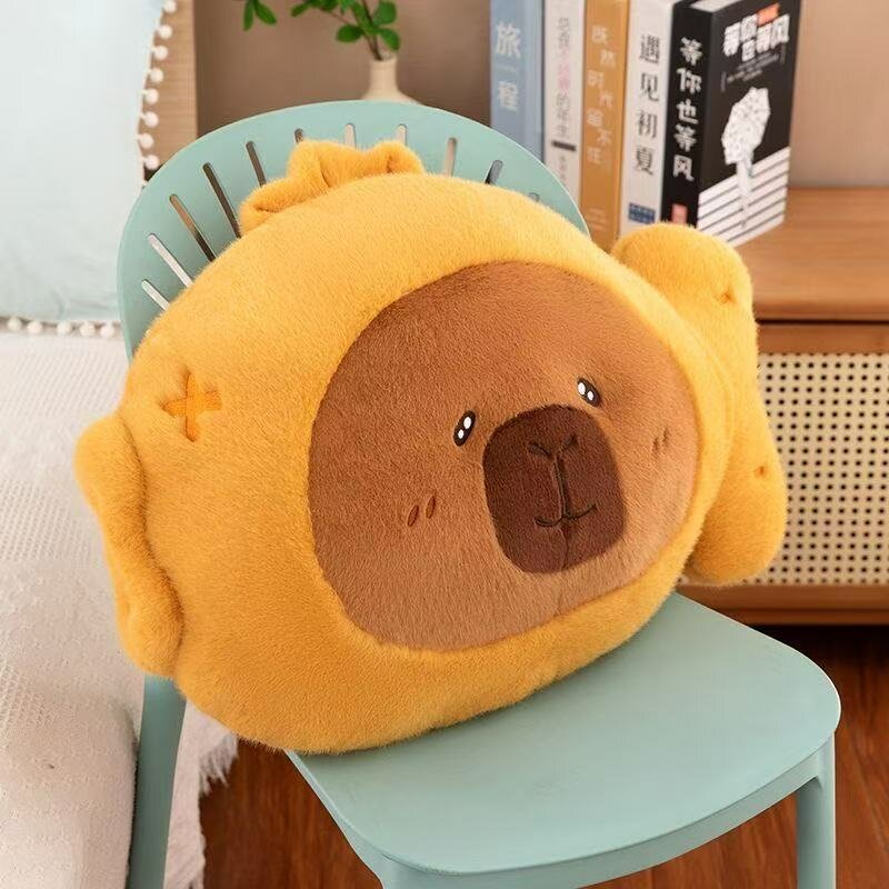 Мягкая игрушка-подушка в виде морской свинки Тайяки, плюшевая игрушка, подарок на День студента, подушка для сиденья, поясничная поддержка.