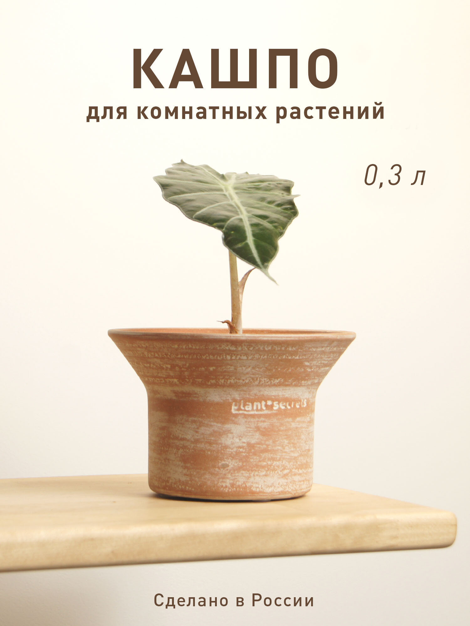 Кашпо Plant*Secrets Bonnet, керамика, 0,3 л, диаметр 8 см, для дома
