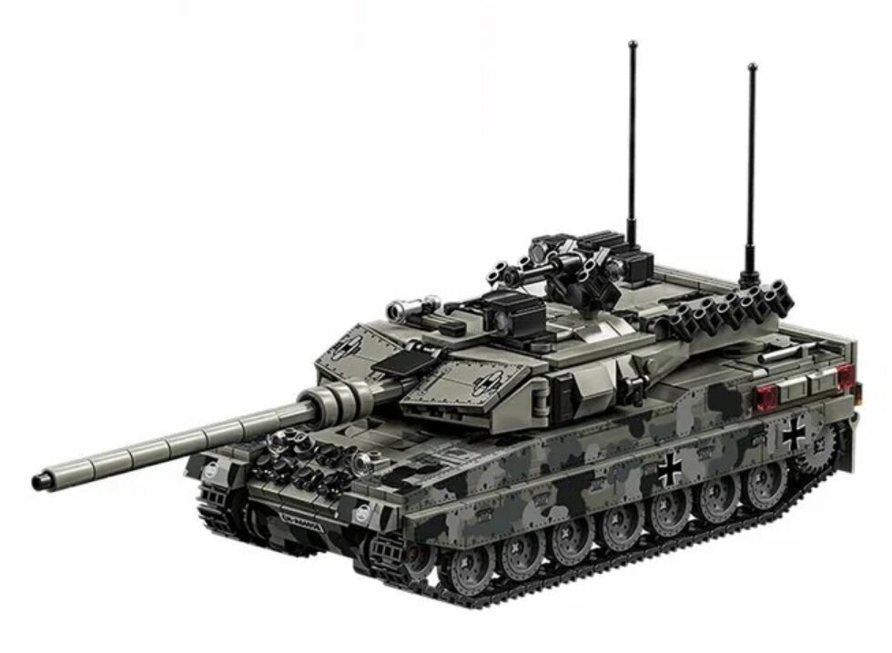Конструктор LeYi 66058 Германский современный тяжелый танк Леопард 2A7 (1009дет, 34см)