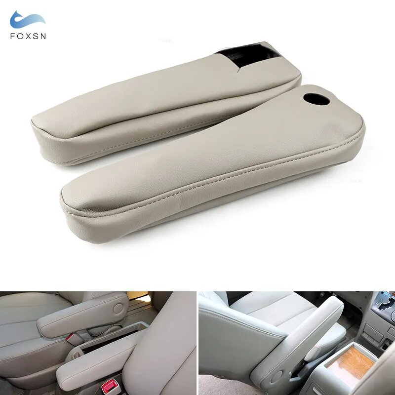 Для Toyota Previa Estima 2006-2016 передний ряд, боковой подлокотник сиденья, ручка, автомобильные аксессуары, кожаная отделка из микрофибры, бежево-серый