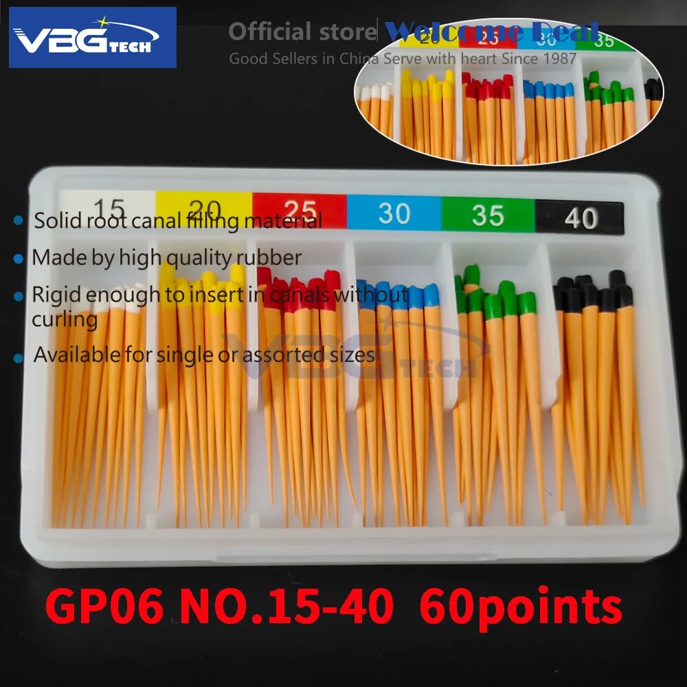 Стоматологические точки VBG GP06-NO.15-40, 60шт