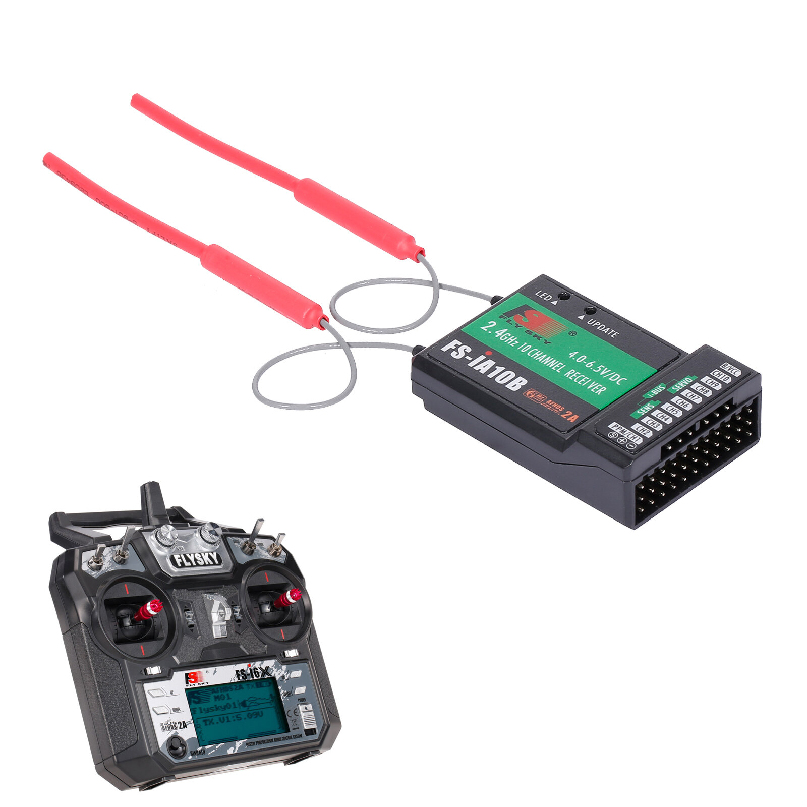 Flysky FS-I6X 2,4 ГГц 10CH AFHDS 2A RC-передатчик с приемником FS-IA10B для вертолета самолета RC Drone
