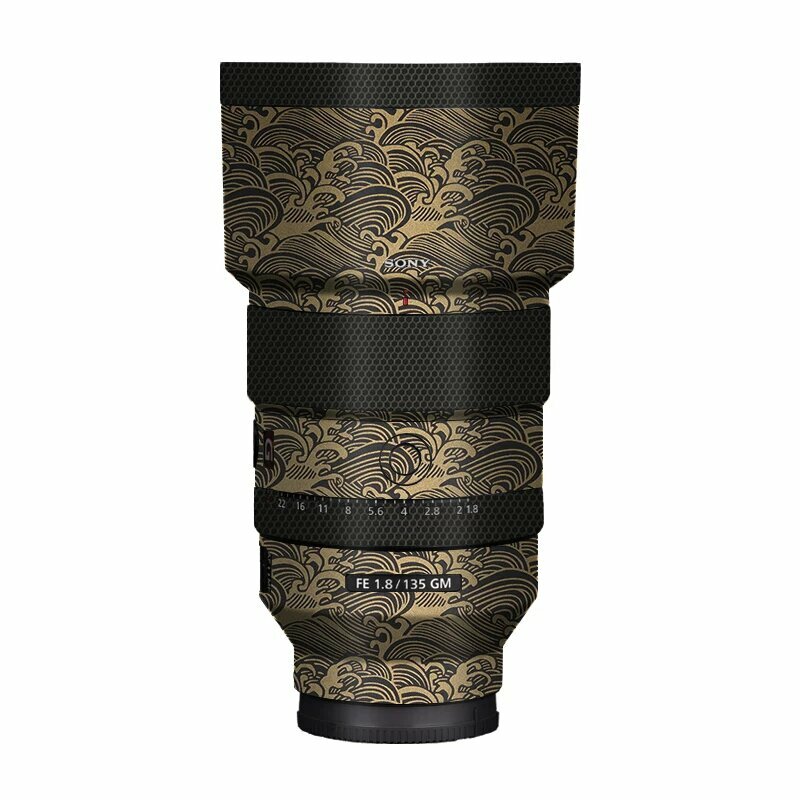 Защитная пленка 3M полного покрытия для объектива Sony FE 135mm F1.8 GM - океанский золотой, металлическое покрытие,
