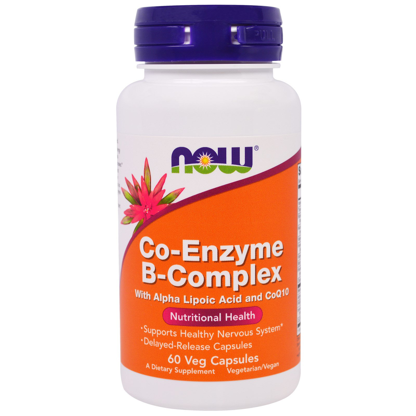 NOW Foods Co-Enzyme B-Complex, НАУ Коэнзим Б-Комплекс 60 капсул