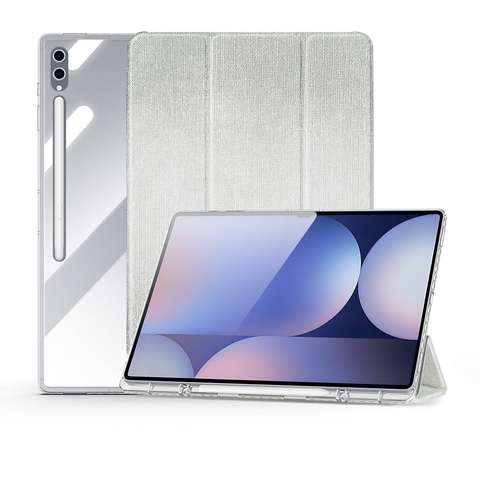 Чехол книжка зеленого цвета от Dux Ducis для Samsung Galaxy Tab S9 Ultra, Tab S10 Ultra и Tab S8 Ultra, серия Unid Series Case