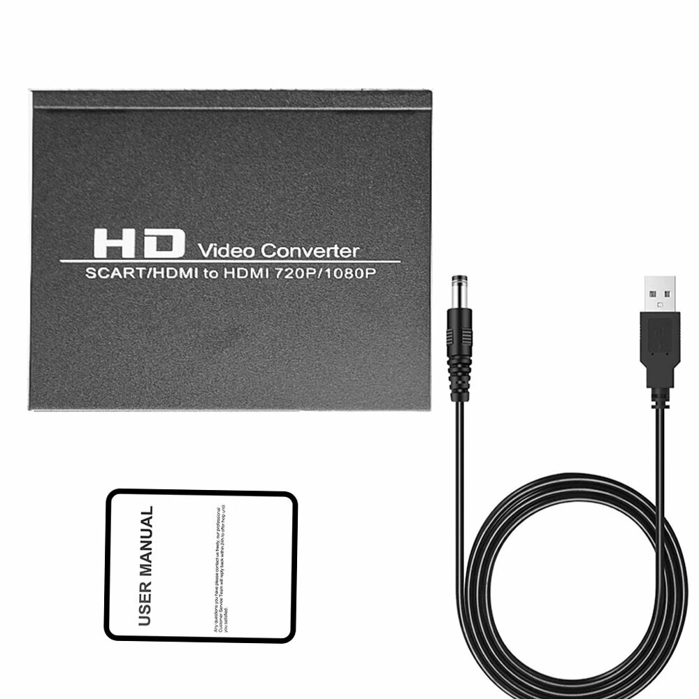 HDMI Scart to HDMI Конвертер USB power cable