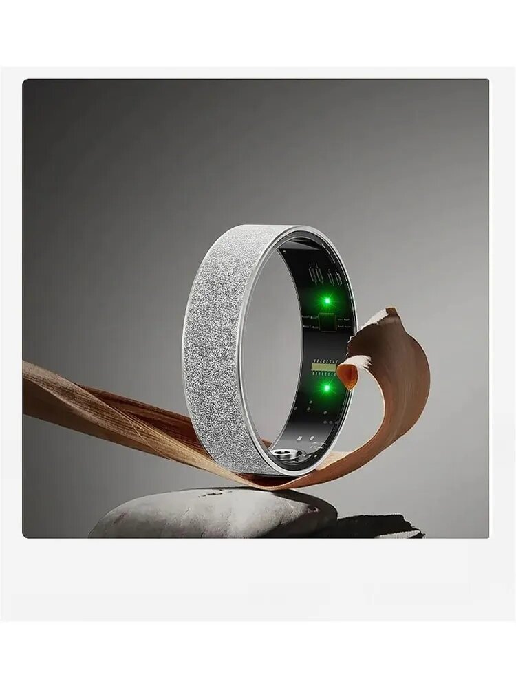 Смарт-кольцо 8#, серебристое, ультратонкое, 2,6 мм, с отсеком для зарядки