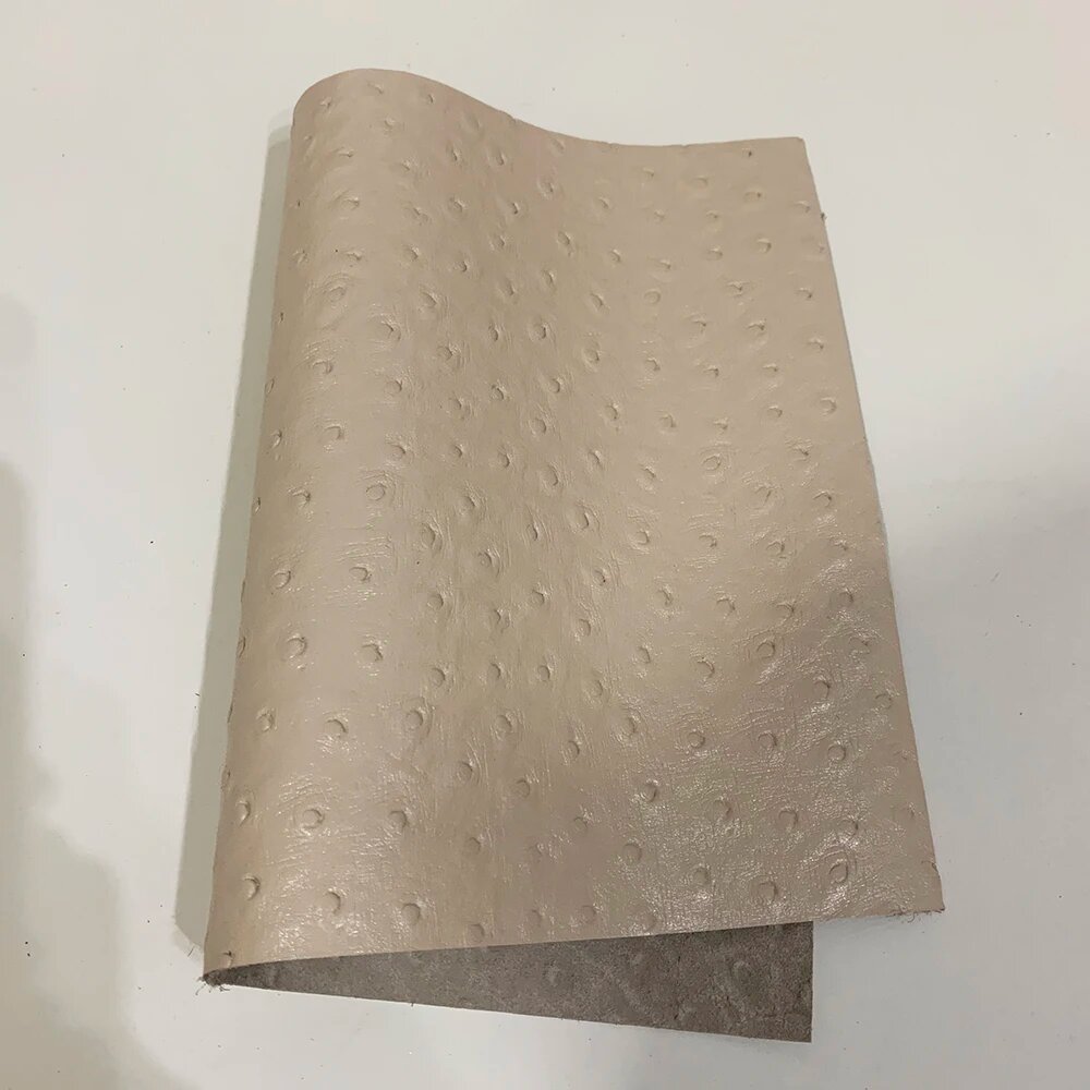 Кожа для сумок, карри, тиснение под страуса T212