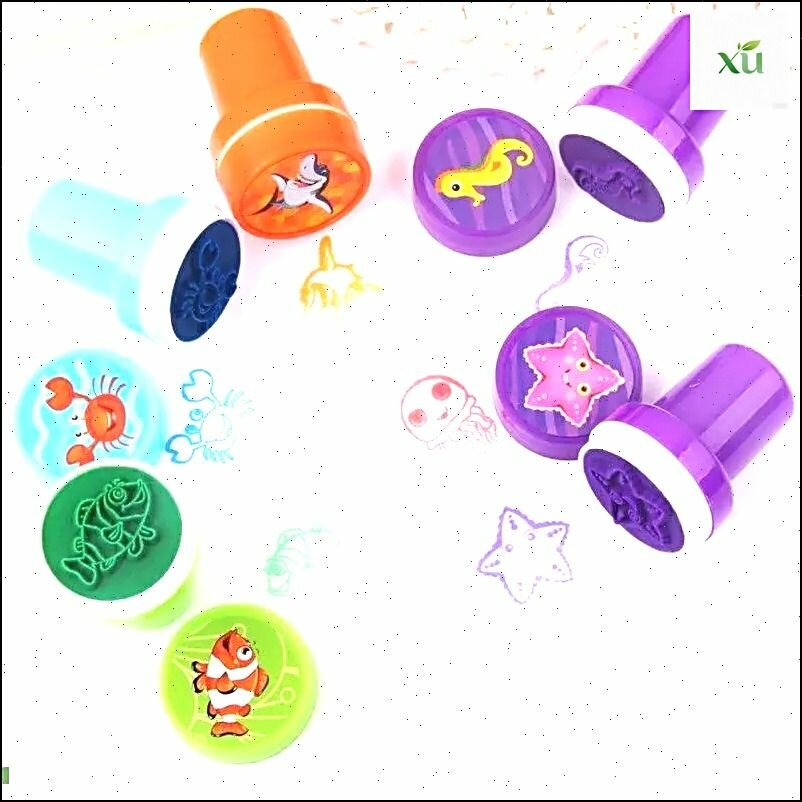 30 шт. 3 стиля штампов с динозаврами, морскими и океанскими животными, набор штампов для детей