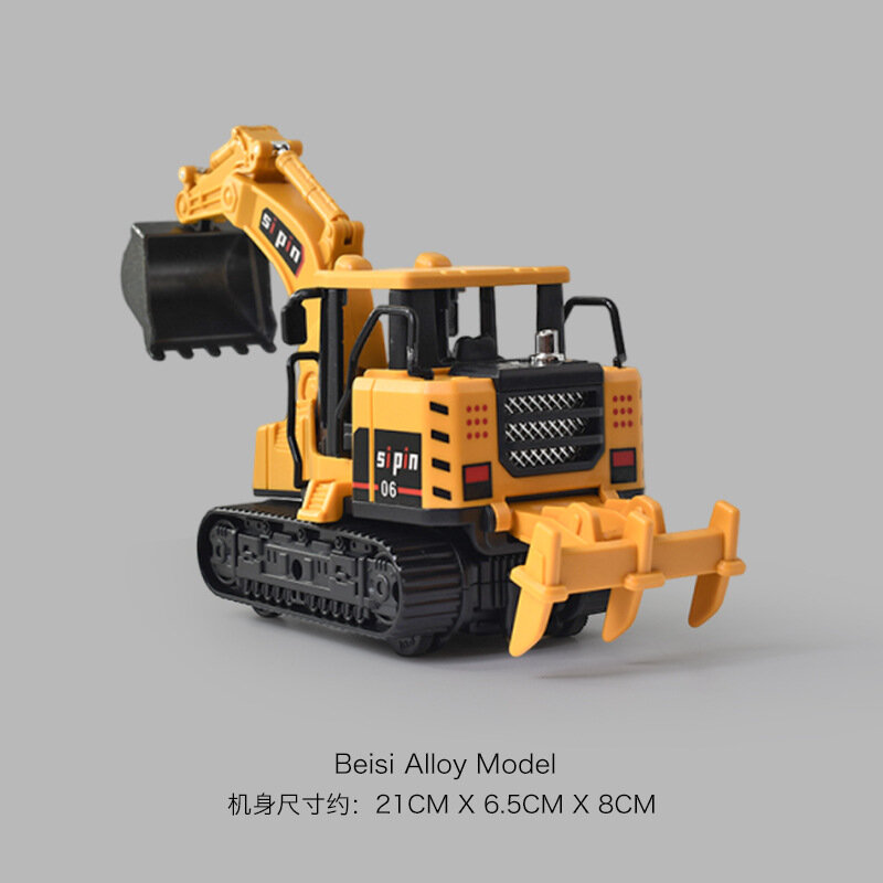 Детский игрушечный экскаватор из сплава, строительная машина, инерционный кран, игрушечная машинка для мальчиков от 3 до 6 лет.