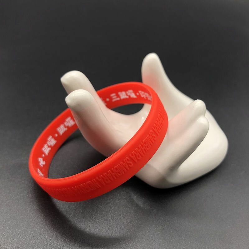 Силиконовый браслет с мантрой, светящийся браслет для буддийской церемонии, браслет с буддийской сутрой мира