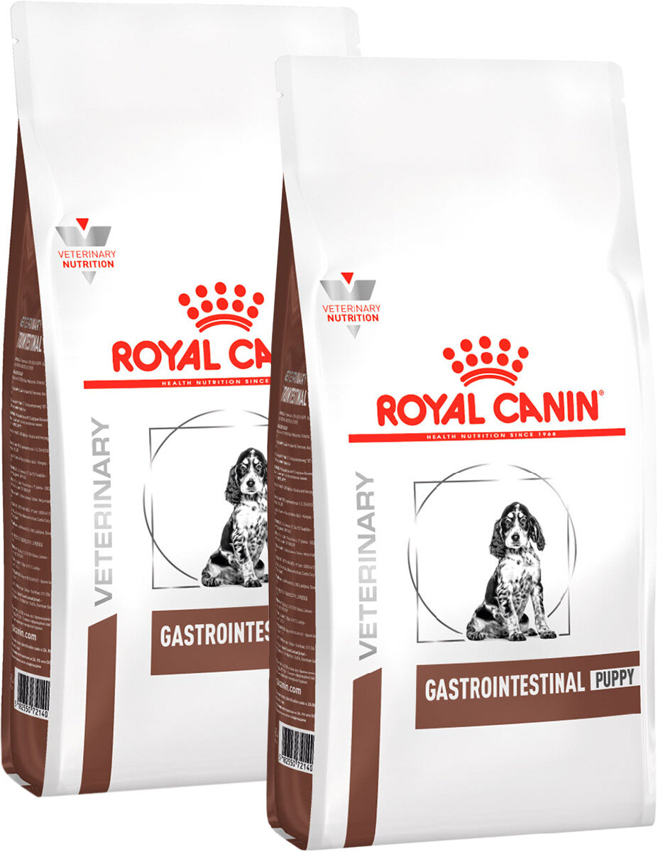 Корм сухой Royal Canin Gastrointestinal Puppy для щенков при заболеваниях желудочно-кишечного тракта, 1 кг х 2 шт