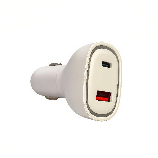 Универсальное автомобильное зарядное устройство 65W супербыстрой зарядки PD 30W, адаптер с двумя портами