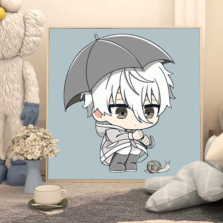 Bungo Stray Dogs Осаму Дадзай DIY Цифровая масляная живопись Раскраска ручной работы Накахара Чуя Аниме товары Акриловая живопись