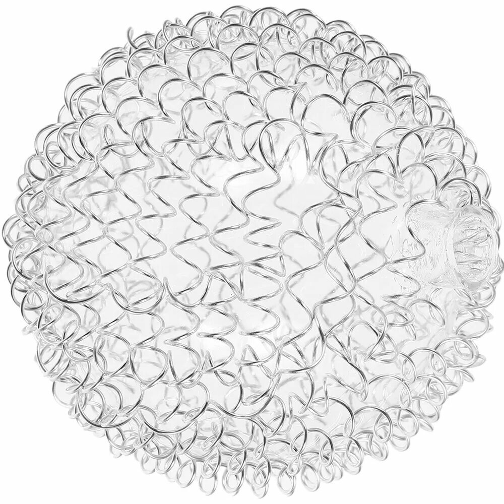 Абажур из алюминиевой проволоки и прозрачного стекла для декора помещений диаметром 80 мм