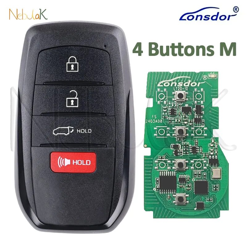 Умный ключ LT20-10 Lonsdor для Lexus Toyota Sienna Venza Tacoma Tundra 2021-2024 BZ4X 8A 4D чип поколения K518 K518ISE KH100 + брелок