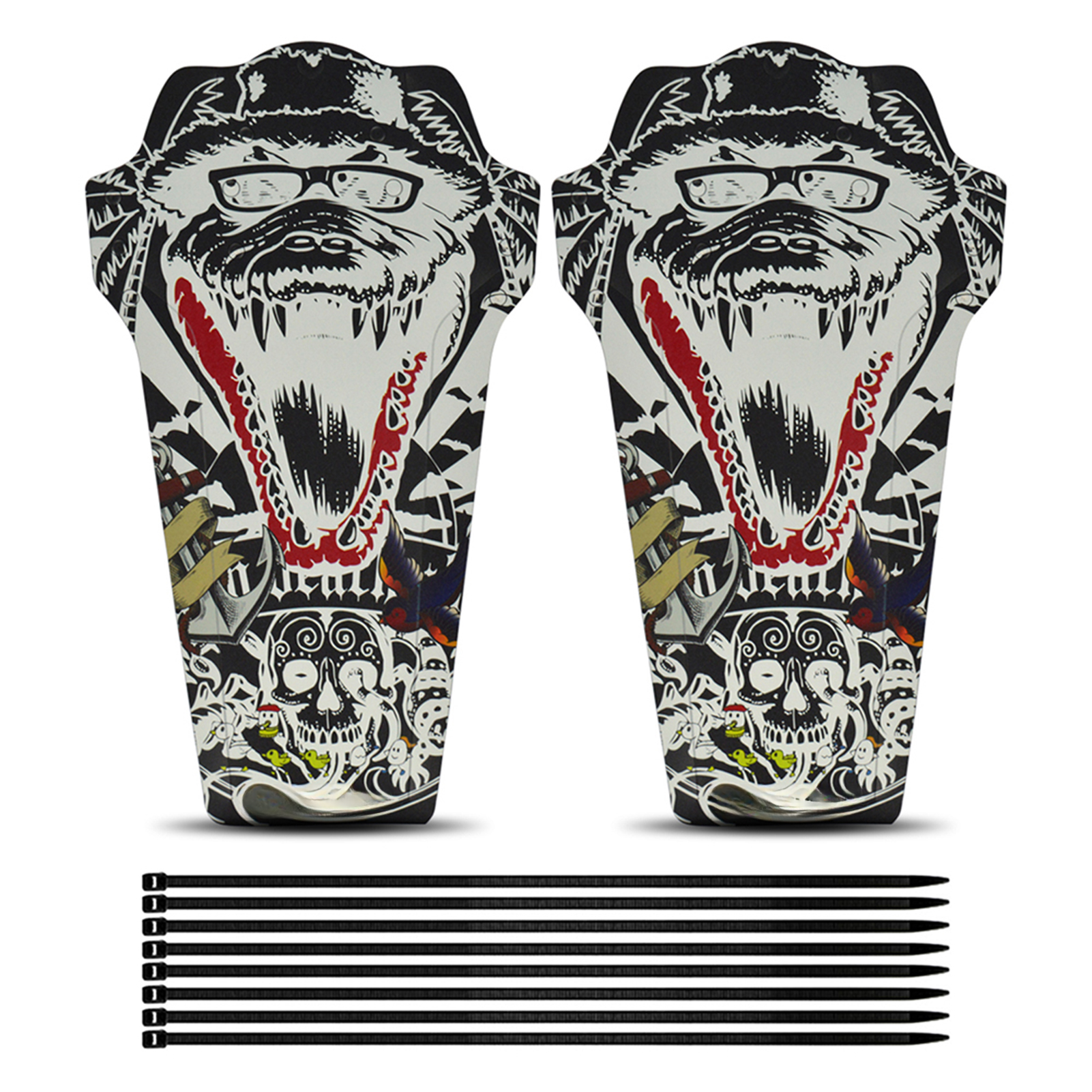 1 пара Задних и Передних Качих для Велосипеда Набор Фендеров Защита от Грязи, Материал PP, Модели F08/F09/F10/F11/F12/F13 (выбор), Размер 272*156мм, Вес 38г, В комплект входят 2 Качих, 4 Зажимных Стреппель, 1 Инструкция