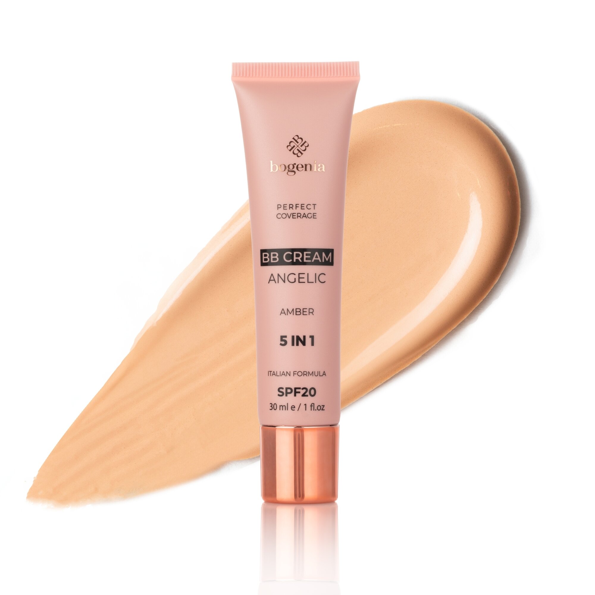 Bogenia ББ-крем ANGELIC BB Cream 5 в 1 SPF 20 BG604, тон 04 Amber 30 мл