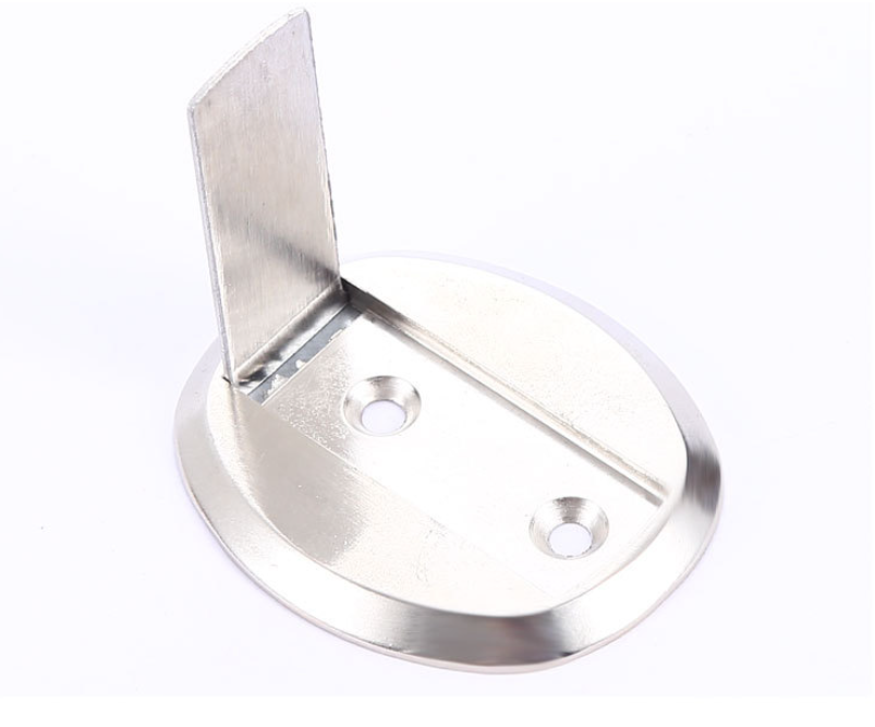 Магнитный упор для двери с самоклеящейся лентой (матовая обработка) - 2 штуки, металлический, для тяжелых нагрузок, скрытые винты, полый тип, без сверления, с винтами, дюрабельный, из цинкового сплава, ضدкоррозийный, антиржавый, толщина предотвращает