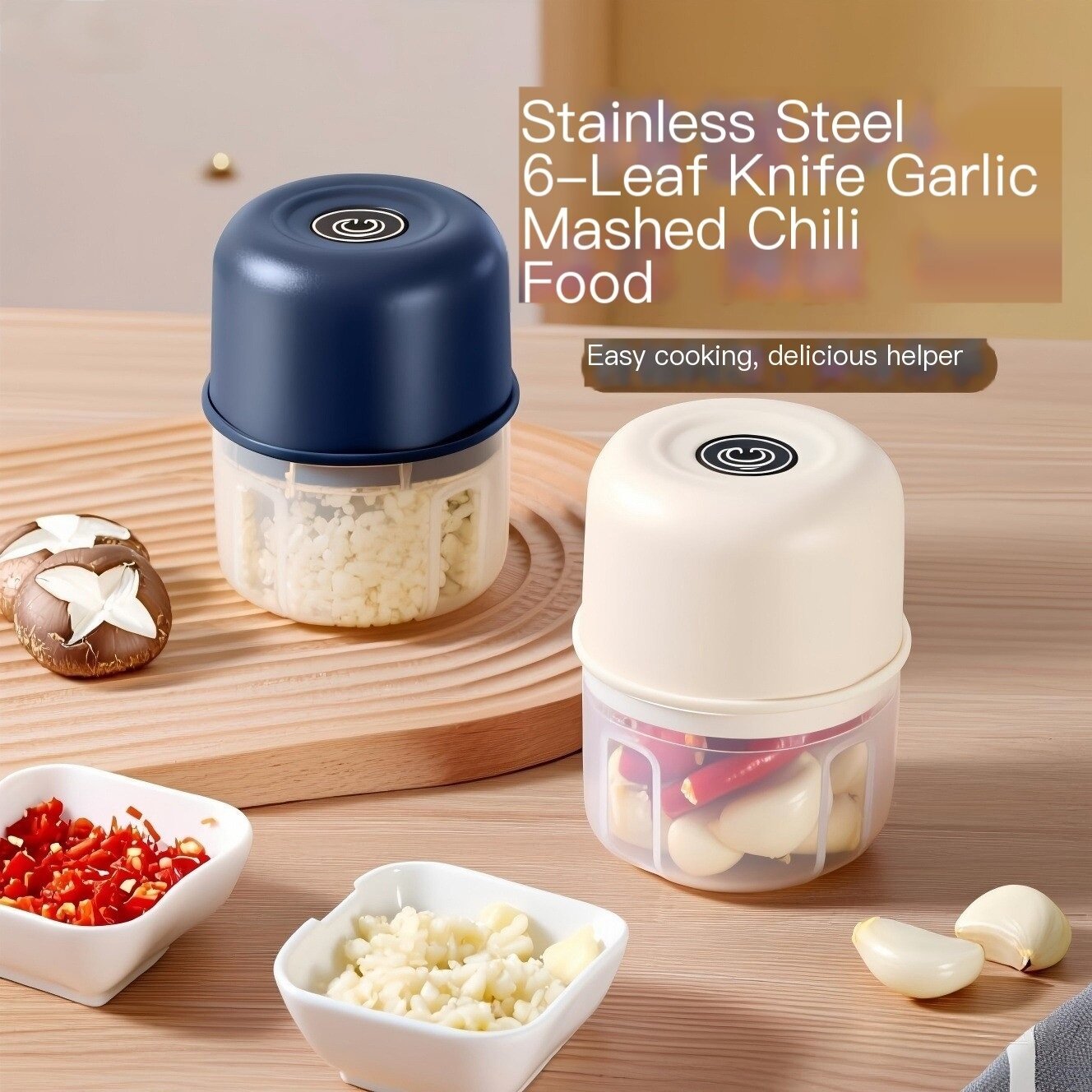 Беспроводная электрическая чеснокодавилка, бытовой мини-многофункциональный кухонный комбайн