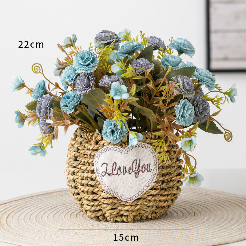 Искусственные цветы, декоративные цветы, украшение для гостиной, горшечные растения, сухие цветы, букет подсолнухов, декор для телевизионного шкафа, настольные украшения