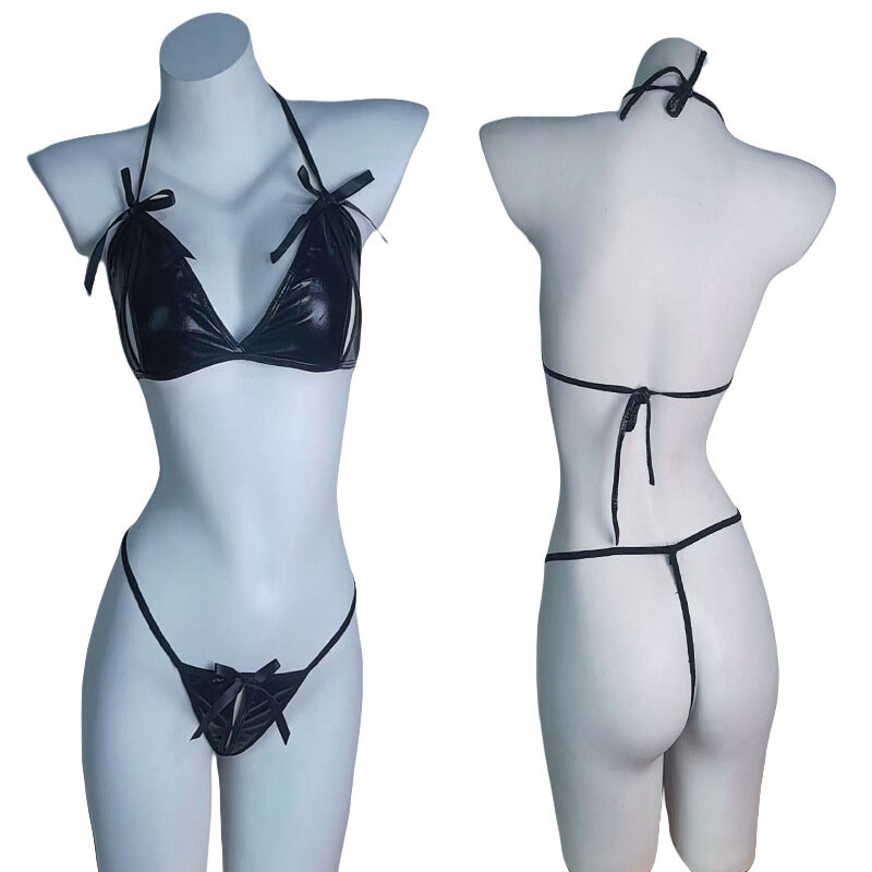 Сексуальный кружевной боди с открытой промежностью, прозрачным дизайном, обнажающим грудь и состоящий из трех частей. 11