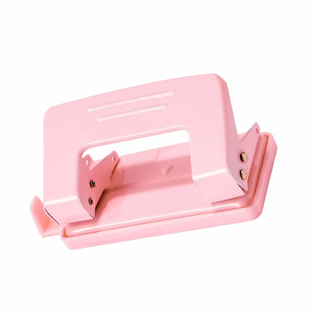 Двойной дырокол-розовый