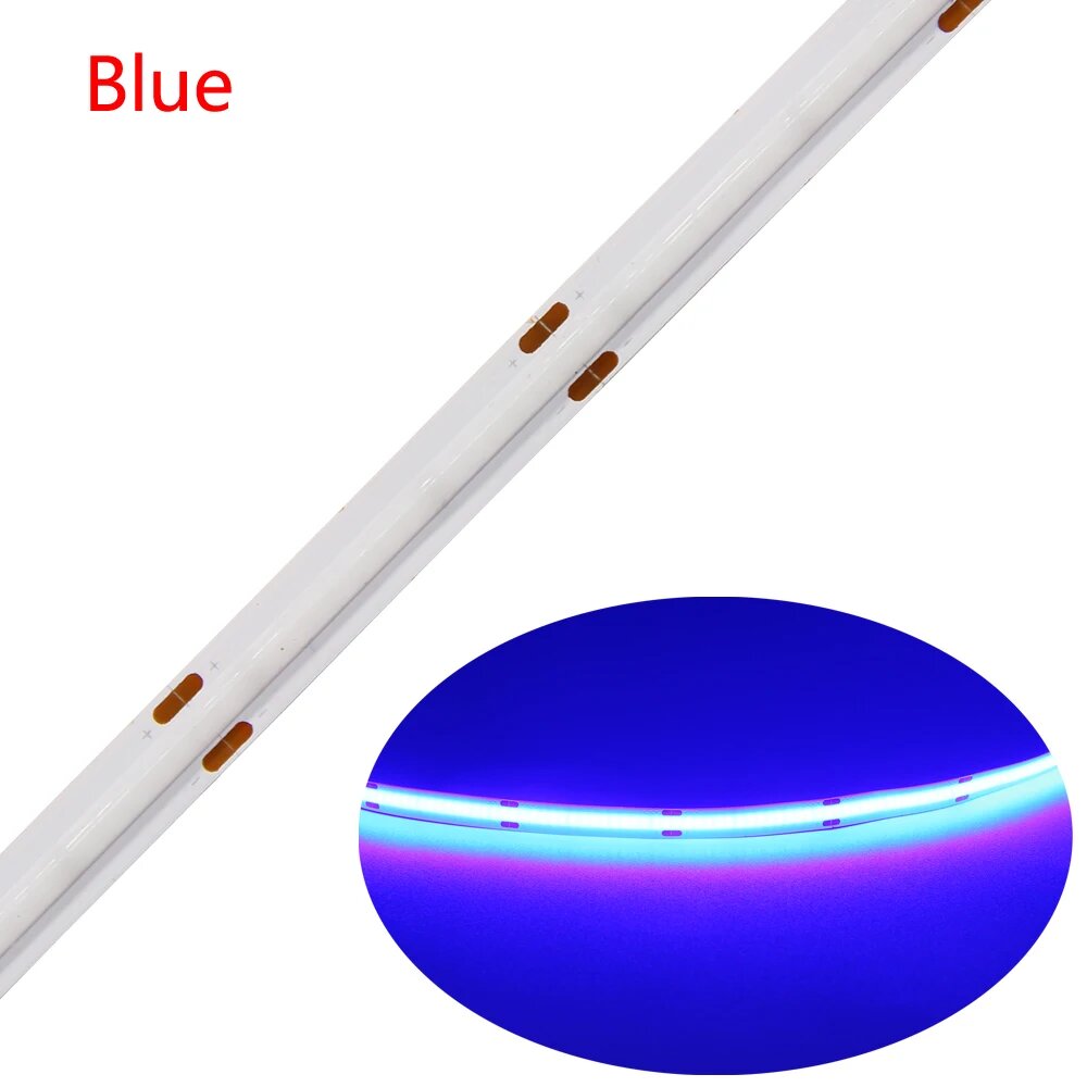 Сумбулбс светодиодная лента FCOB 8 мм 12В 480LED/м Синий, Blue, 1 м, DC 12V (8mm width)