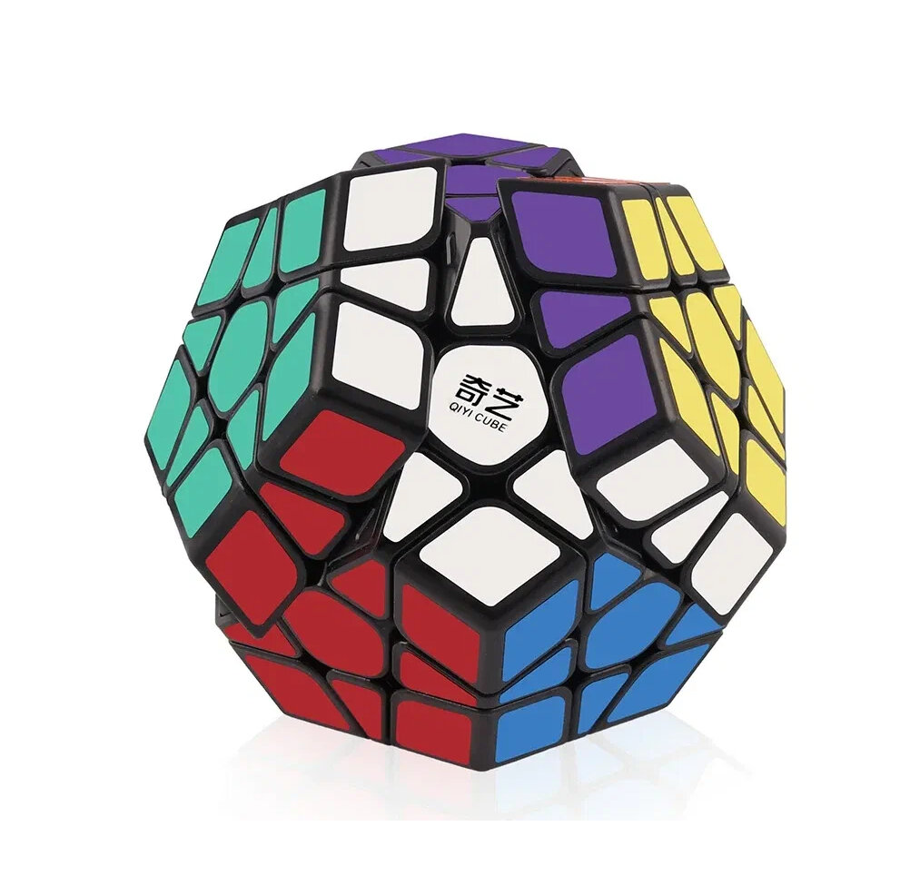 Головоломка мегаминкс QiYi (MoFangGe) Qiheng Megaminx, чёрный пластик