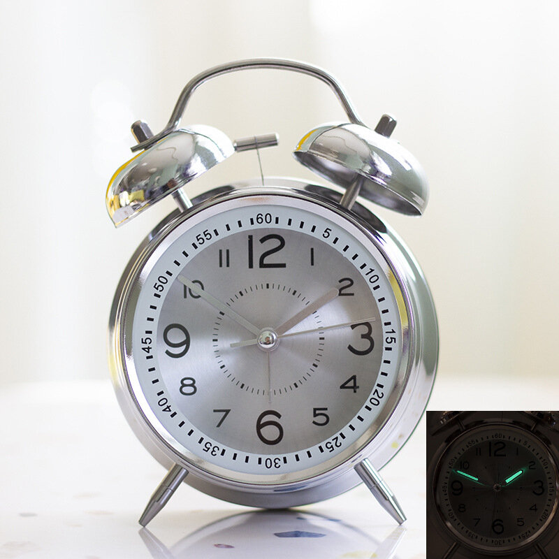 Супер громкий металлический будильник для студентов и детей, механический будильник для прикроватной тумбы, будильник в европейском стиле