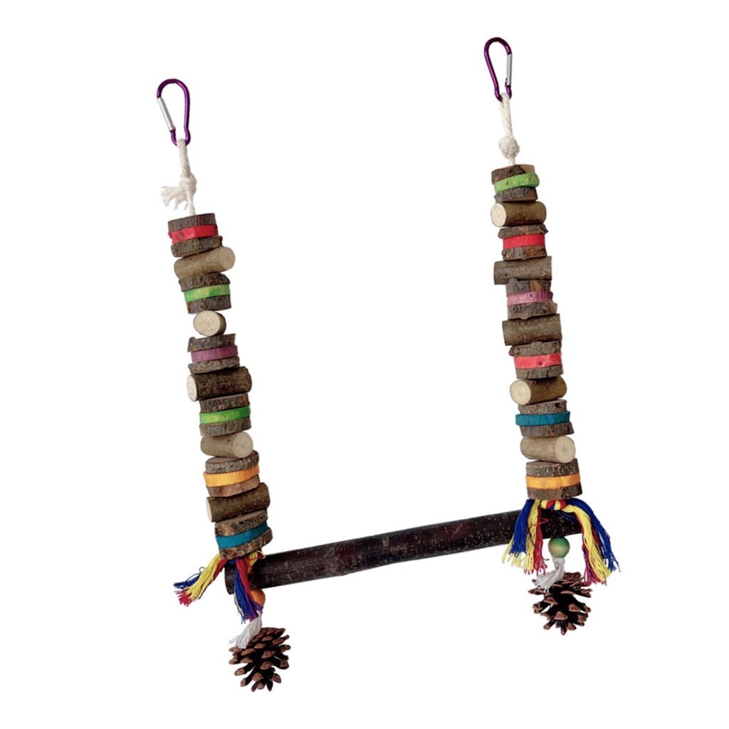 Качели для попугаев с игрушкой для жевания, аксессуар для клетки