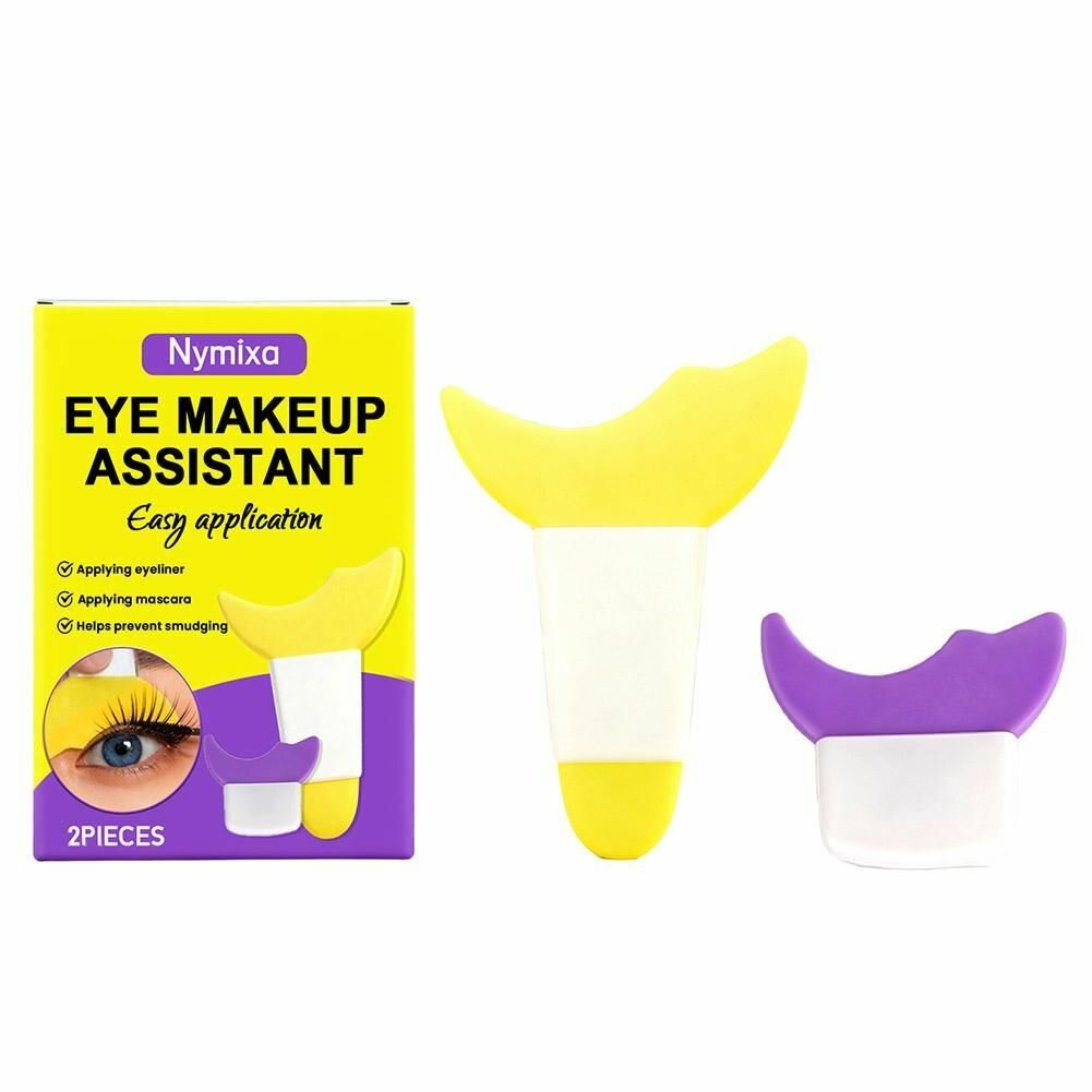2шт Трафареты для подводки глаз Многоразовый силиконовый аппликатор теней для век2