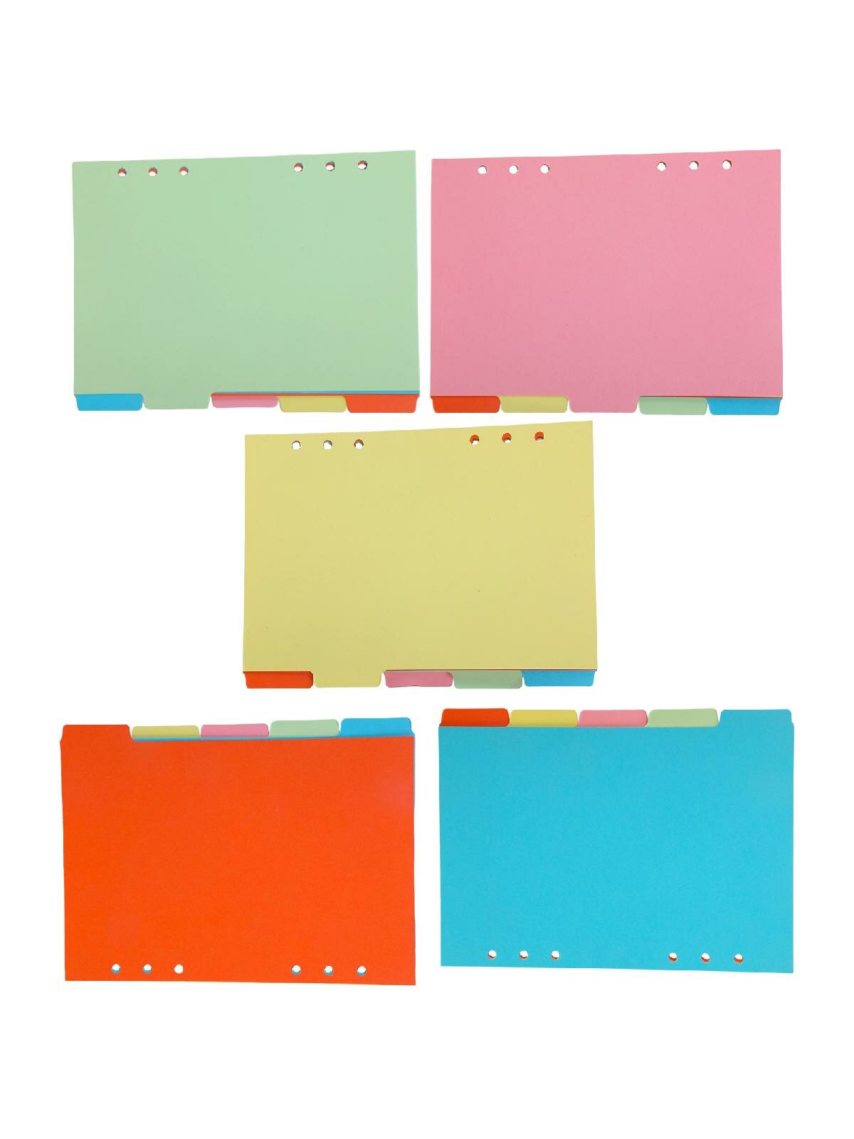 25 штук 6 Отверстий, Разделители для папок, цветные листы для папок из АБС