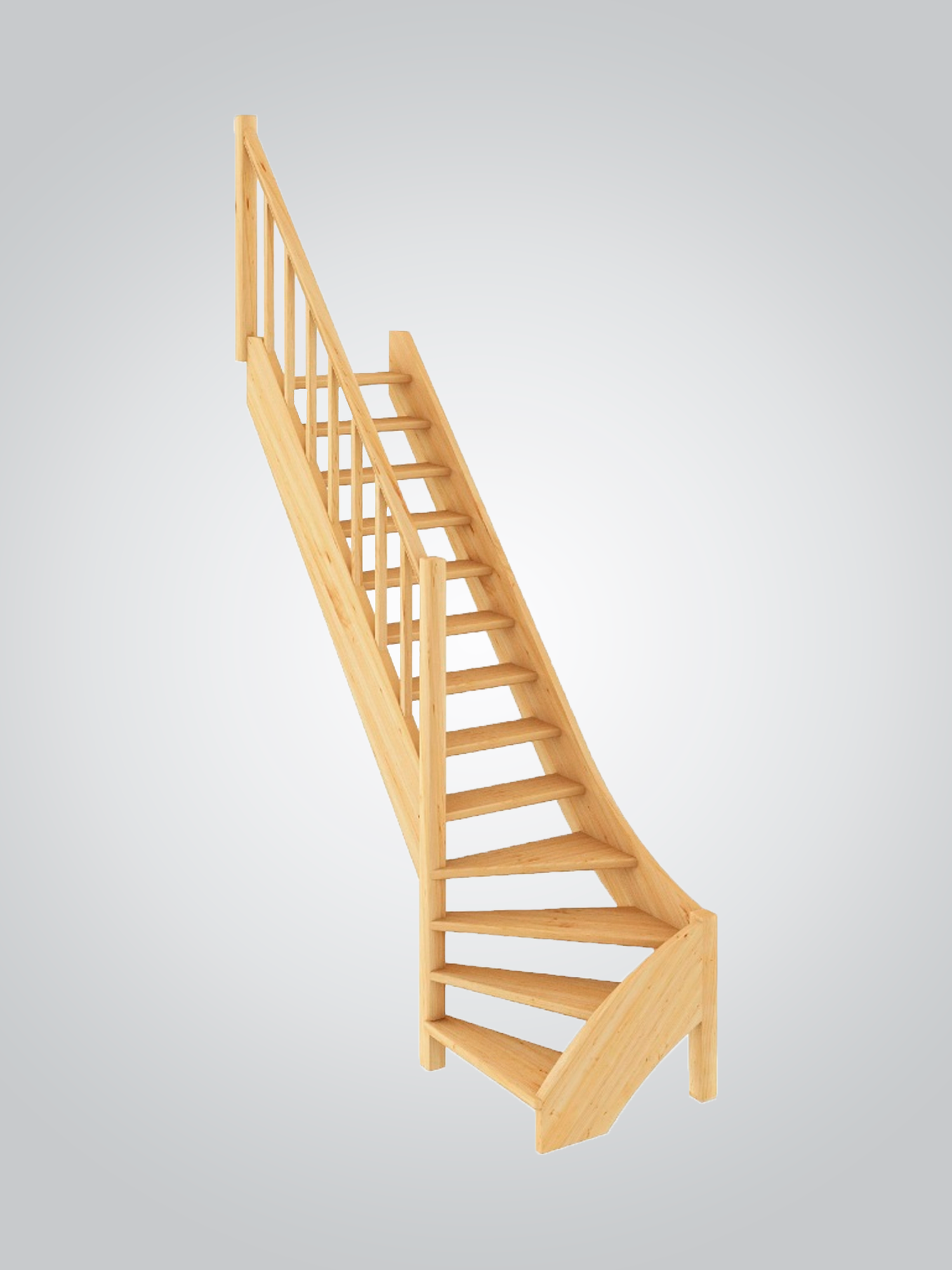 Лестница на второй этаж ЛС-07м/1 Левая под покраску