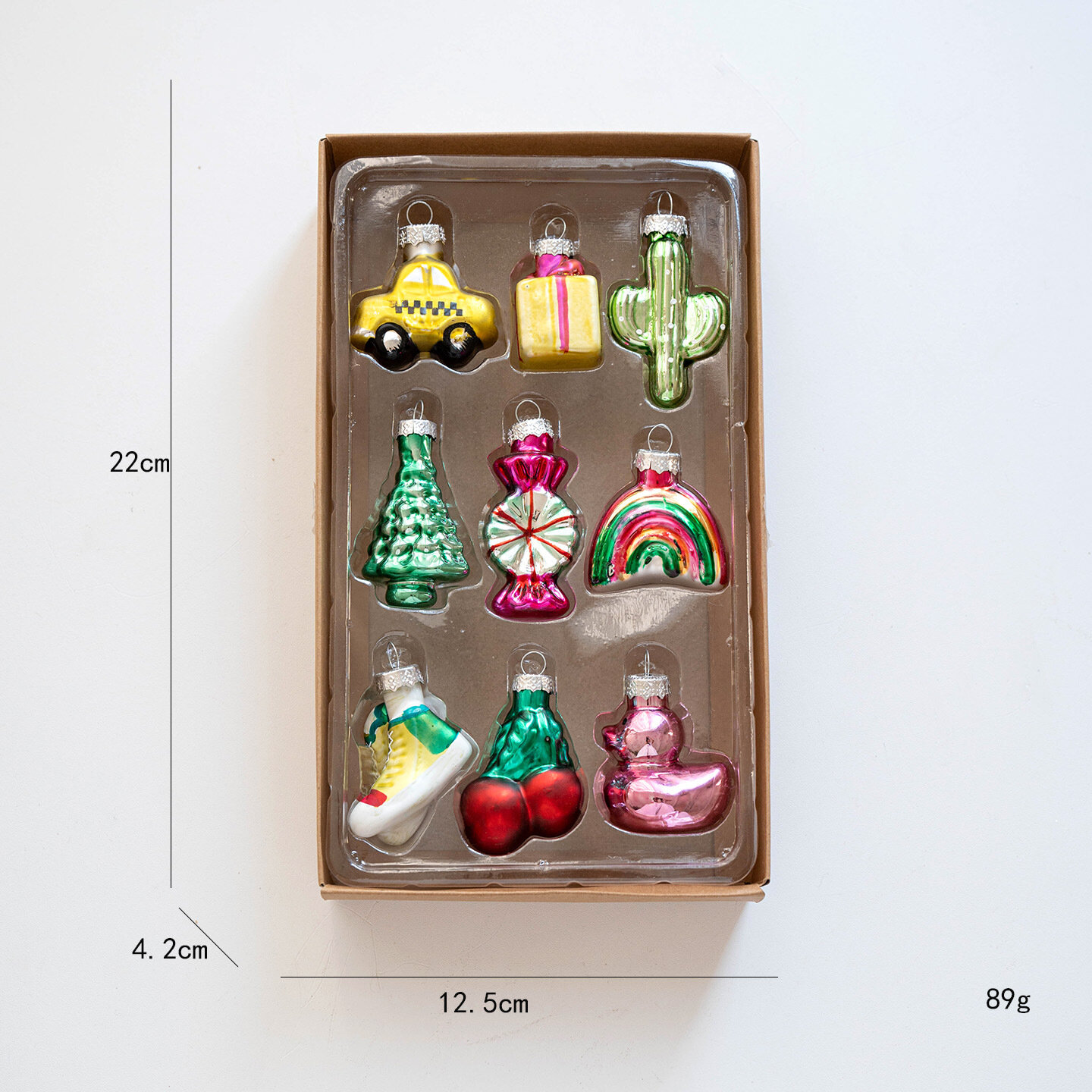 Украшение на праздник разноцветные, Декор новогодней ёлки Гринча - 9 шт.