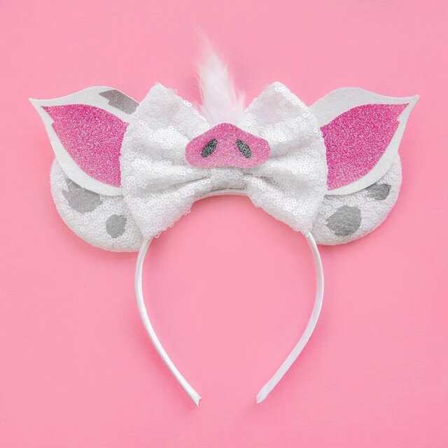 Повязки на голову с ушками Микки Мауса от Disney, аксессуары для волос для вечеринок для девочек и женщин, повязки на голову с Минни Маус, детские повязки на голову с бантиками и пайетками, подарки.