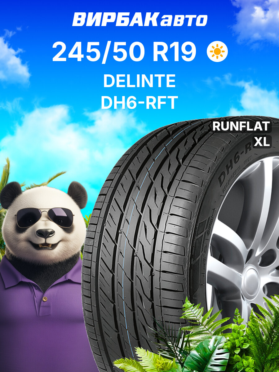 Летние шины DELINTE DH6-RFT 245/50 R19 105W RunFlat XL