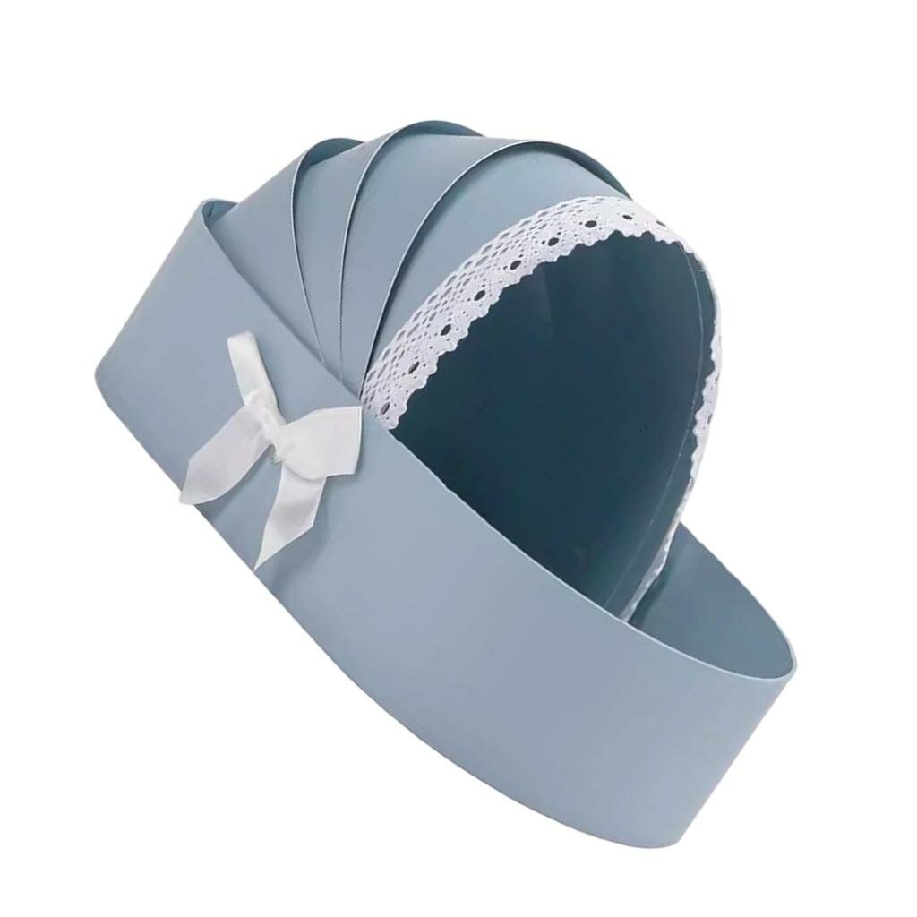 Корзина-лодочка для подарков, картон, Синий