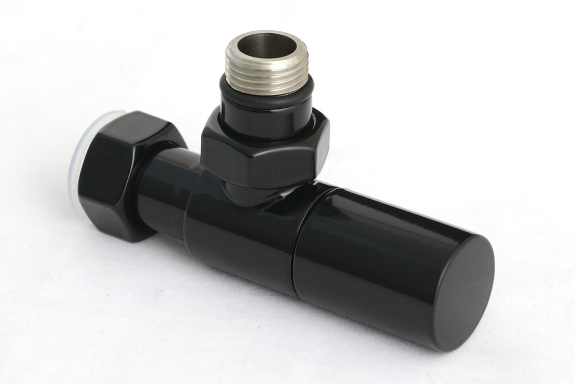 Вентиль угловой Сунержа, сталь AISI 304 L, G 1/2" х G 3/4", RAL 9005 Глубокий черный